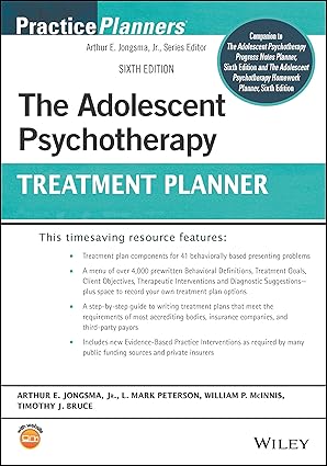 PDF | The Adolescent Psychotherapy Treatment Planner (PracticePlanners ...