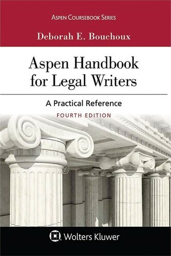 PDF | Aspen Handbook for Legal Writers - A Practical Reference (4th ...