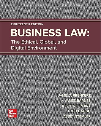 PDF | Business Law - The Ethical, Global, and Digital Environment (18th ...