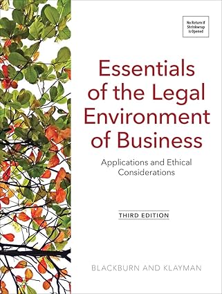 PDF | Essentials of the Legal Environment of Business - Applications ...